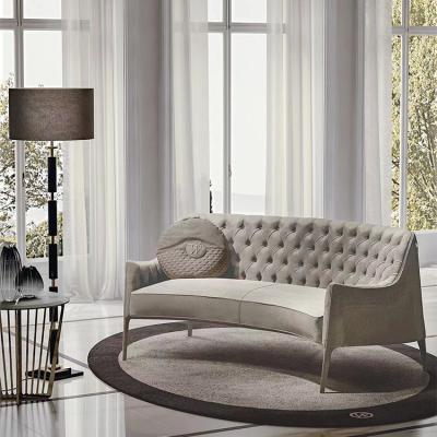 China European Nordic Style Semicircle Sofas Upholstery Fabric Blue Velvet Couch Living Room Canape Modern Half Round Circle Sofa for sale