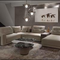 China High Quality Large Leather Home Luxury Italian Modern Design Furniture Sofa Set L Shape Luxury Sectional Couch Living Room Sofa for sale