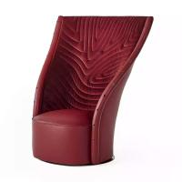 China WISEMAX FURNITURE Modern Living Furniture High Back Leisure Lounge Chair Wing Back Accent Leather Armless Chair for Villa Hotel for sale