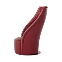 China WISEMAX FURNITURE Modern Living Furniture High Back Leisure Lounge Chair Wing Back Accent Leather Armless Chair for Villa Hotel for sale