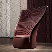 China WISEMAX FURNITURE Modern Living Furniture High Back Leisure Lounge Chair Wing Back Accent Leather Armless Chair for Villa Hotel for sale