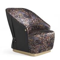 China Modern Luxury Leopard Black Leather Sectional Sofa Set One Sexy Lady Seat for Bedroom Furniture for sale