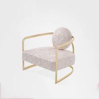 China Luxury Italian Style Living Room Chairs Fabric Velvet Modern Gold Stainless Armchairs Comfortable Home Accent Leisure Hotel for sale