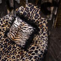 China New Arrival Living Room Relax Chairs Modern Luxury Leopard Print Fabric Accent Lounge Chairs for sale