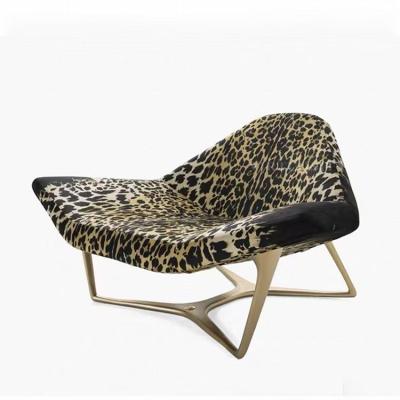 China New Arrival Living Room Relax Chairs Modern Luxury Leopard Print Fabric Accent Lounge Chairs for sale