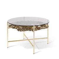 China High-end Customized Light Luxury Pure Copper Tea Table a Brass and Glass Coffee Table for the Living Room of a Villa for sale