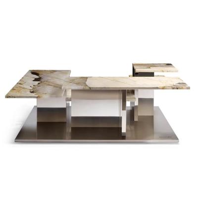 China MOYI High Quality Movable Modern Living Room Furniture Irregularly Shaped Marble Coffee Table for Home Use for sale