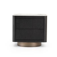 China Minimalist Bedroom Smart Furniture LED Touch Light Bedside Table Multifunctional Nightstand With Wireless Charging Station for sale