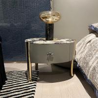 China Irregular Unique Design 3 Legs Modern lux Night Stand Designer Italian Luxury Bed Room Furniture Night Stand for sale