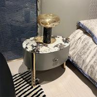China Irregular Unique Design 3 Legs Modern lux Night Stand Designer Italian Luxury Bed Room Furniture Night Stand for sale