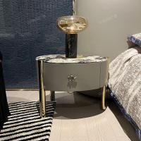China Irregular Unique Design 3 Legs Modern lux Night Stand Designer Italian Luxury Bed Room Furniture Night Stand for sale