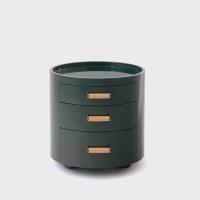 China Modern Minimalist Interior Furniture Hotel Apartment Bedside Table 3 Drawers High-end Bedroom Furniture Bed Side Cabinet for sale