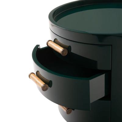 China Modern Minimalist Interior Furniture Hotel Apartment Bedside Table 3 Drawers High-end Bedroom Furniture Bed Side Cabinet for sale