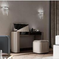 China MOYI 2023 High End Modern Luxury Vanity Set Unit Curved Peagree Italian Luxury Dressing Table for Bedroom Vanity Makeup for sale