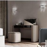China MOYI 2023 High End Modern Luxury Vanity Set Unit Curved Peagree Italian Luxury Dressing Table for Bedroom Vanity Makeup for sale