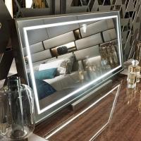 China MOYI Italian Light Luxury Vanity, High-end Feel Designer Makeup Table, Modern Minimalist Bedroom Makeup Station With Mirror for sale