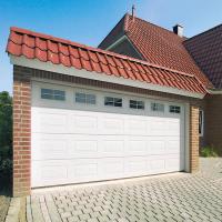 China Wuxi DESEO Wholesale price house villa exterior garage doors design automatic steel plate insulated for sale