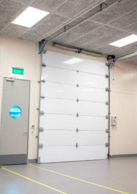China Galvanized Iron Insulated Sectional Door Height 500mm With Chain Hoist Anti Break for sale