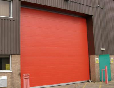China Lifting Door Standard Perspective HighSpeed Sliding Door  42mm Panel Industrial Sectional Overhead Garage Doors for sale