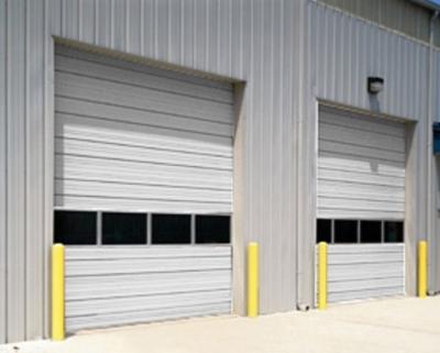 China Metal Insulated Sectional Doors Overhead Sliding Roller Vertical Lifting For Warehouse for sale