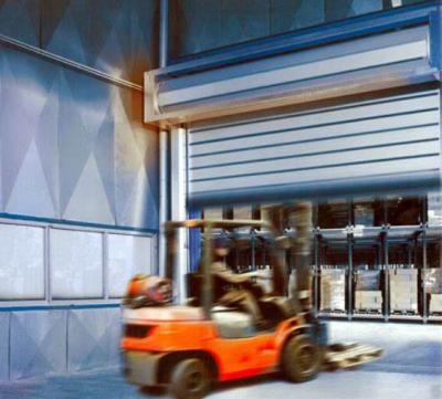 China Resist Wind 5000*7500MM High Speed Spiral Door Transparent Roller Shutter for sale