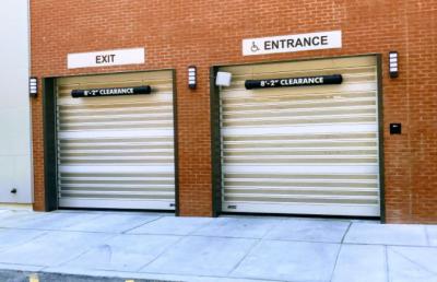 China Variable Speed Spiral Door Industrial Roll Up Garage Aluminum Alloy With Foam Insulation for sale