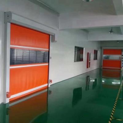 China Industrial Automatic Overhead Quick Roll Up Door PVC Fabric Fast Acting Rapid Rise for sale