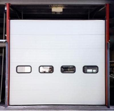 China Customized Insulated Sectional Doors Vinyl / Brush With Handles for sale