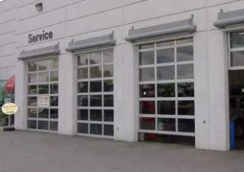 China Electric Automatic Sliding Aluminum Sectional Garage Door Overhead Full View for sale