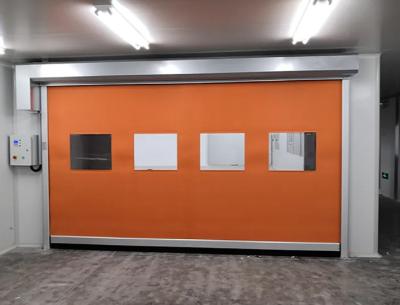China Customized Freezer High Speed Rapid Roller Doors With Infrared Sensor Warehouse for sale