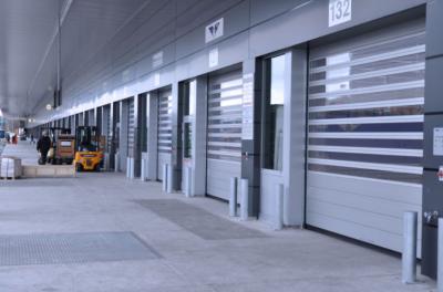 China Remote Control High Speed Spiral Door Automatic Insulation Aluminum Alloy Panel 380V 50Hz for sale
