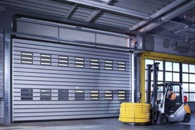 China Aluminum Alloy Vertical Opening Spiral Door Fast Roll Up Motor Power 0.75kw-5.50kw for sale