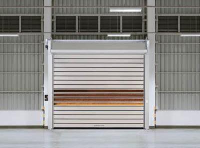 China Customized Automatic High Speed Spiral Door Turbine Motor Garage Thermal Insulated PU Foam Spiral High Speed Hard door for sale