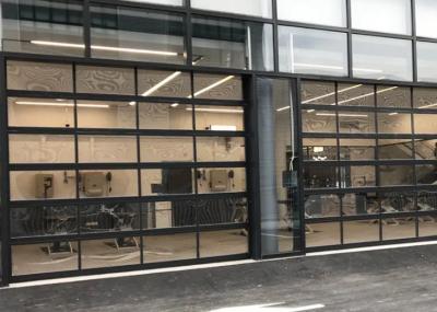 China Extruded Frame Aluminum Sectional Garage Doors Gate Full View For Villa Fully Transparent for sale