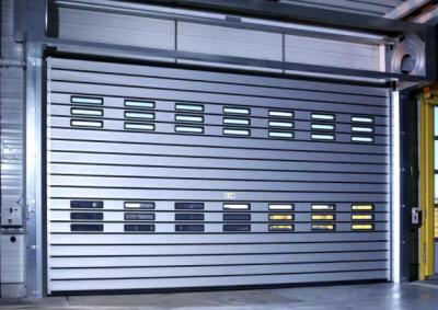 China Power Coated Roll Up Shutter High Speed Spiral Door 220mm Aluminum Fast Closing Rapid Insulated for sale