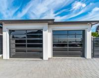 China Automatic Alloy Aluminum Sectional Insulated Glass Garage Doors Wind Resistance for sale