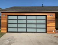 China Stylish Aluminum Sectional Door With High Safety And Sound Insulation Glass Steel for sale
