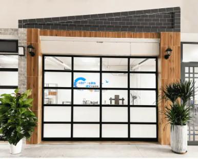 China Powder Coated Aluminum Sectional Overhead Door With Full View For Garage Doors for sale