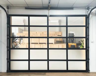 China High Safety Aluminum Sectional Door With Insulation Automatic Glass Garage Door for sale