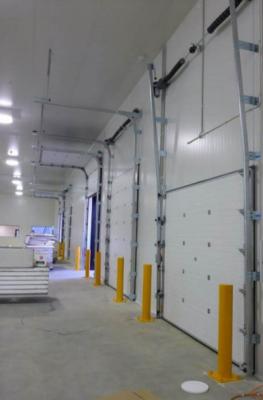 China White Insulated Sectional Overhead Doors With Double-Skinned Construction Remote Control for sale