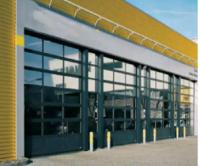 China Black 230V Custom Overhead Garage Door Aluminum Alloy And Glass In Residential for sale