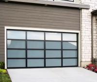China Double Glazing Glass Aluminum Sectional Garage Doors Soundproofing for sale