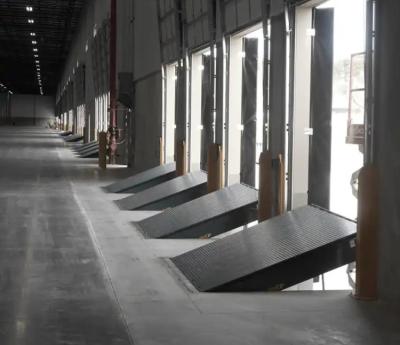 China Container Loading Ramp Adjustable Galvanized Dock Door Levelers Workshop Automatic Dock Plate 25000-40000LBS Safe Design for sale