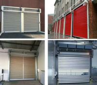 China Aluminum Transparent Spiral Overhead Door Safety Efficiency Customized Electric Roll Up For Garage for sale