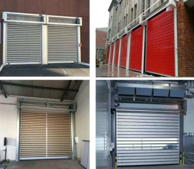 China Aluminum Transparent Spiral Overhead Door Safety Efficiency Customized Electric Roll Up For Garage for sale