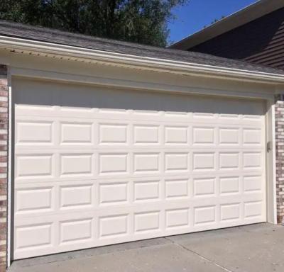 China Insulated Sectional Doors with Flat or Contoured Panel Design and Powder Coated Finish Warehouse Overhead Garage Door for sale