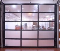 China Modern Villa Exterior Insulated Aluminum Sectional Door Stylish Aluminum Alloy / Double Glazing Glass For Any Space for sale