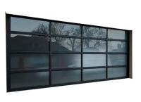 China High Safety White Water Tightness Class 3 Transparent Garage Door Glass Sectional Door Automatic Remote Control for sale