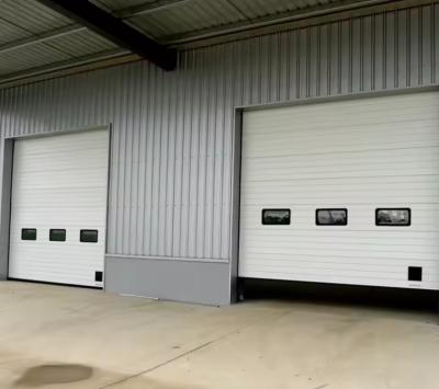 China Steel Overhead Sectional Door With Safety Edge Weather Sealed Panels Noise Reduction / Photocell for sale
