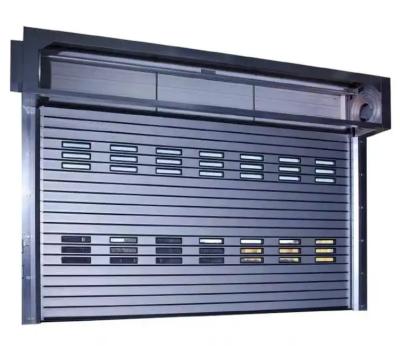 China Modern Design Aluminum Alloy PLC Controlled Spiral Door 0.8m/s Opening And Closing Speed 0.75KW Motor Power for sale